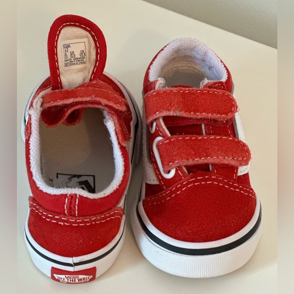 Shoes | Red Toddler Size 4 Vans | Poshmark